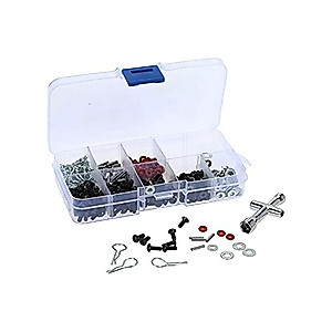 NaNa81-240PCS Full Set Screws Set with Storage Box for HSP 1/10 D3/D4/XIS Screw Parts