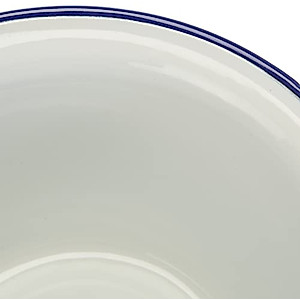 ibili Chamber Pot Blanca 3,5 l of Enamelled Steel, White/Blue, 24 x 24 x 12 cm