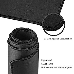 YEBMoo Extra Large Gaming Mouse Pads/Extended Protective Office Desk Mouse Mat Non-Slip Professional Precision Tracking Surface (35.4" x 15.7") for PC Computer Laptop (90x40Black001)