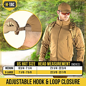 M-Tac Tactical Baseball Cap - Adjustable Plain Workout Ball Cap, Ripstop Hats for Men and Women (Coyote, M)