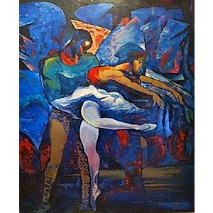 Back to listings William Tolliver, pas de deux, Estate Signed, black art, ballet, Serigraph on paper