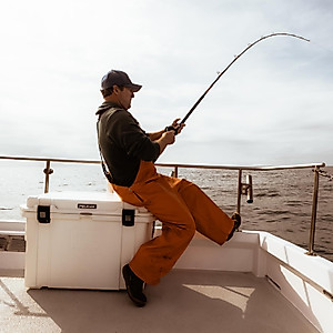 Pelican 95QT Elite Cooler (White) | 72 Can Capacity with Ice | 10+ Day Ice Retention | Rubberized Grip Handles | Guaranteed for Life