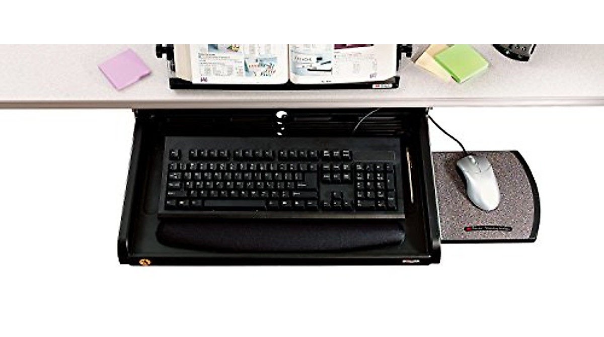 3M Adjustable Keyboard Drawer - Ergonomic Under Desk Tray