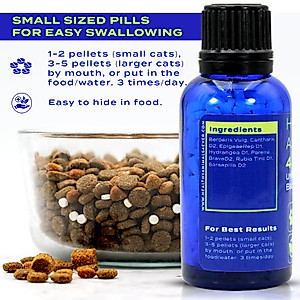 Healthy Animals 4 Ever Urinary Support for Bladder and Kidneys for Cats - for Urinary Tract Infections & Renal Cleansing - Natural, Homeopathic, Non-GMO, Organic - Preservative & Chemical Free - 300ct