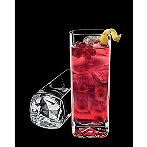 Luigi Bormioli On The Rocks 15 oz Beverage Drinking Glasses (Set of 4), 4 Count (Pack of 1), Clear