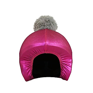 Coolcasc Exclusive Pink, Pon-pon Grey – Universal Helmet Cover