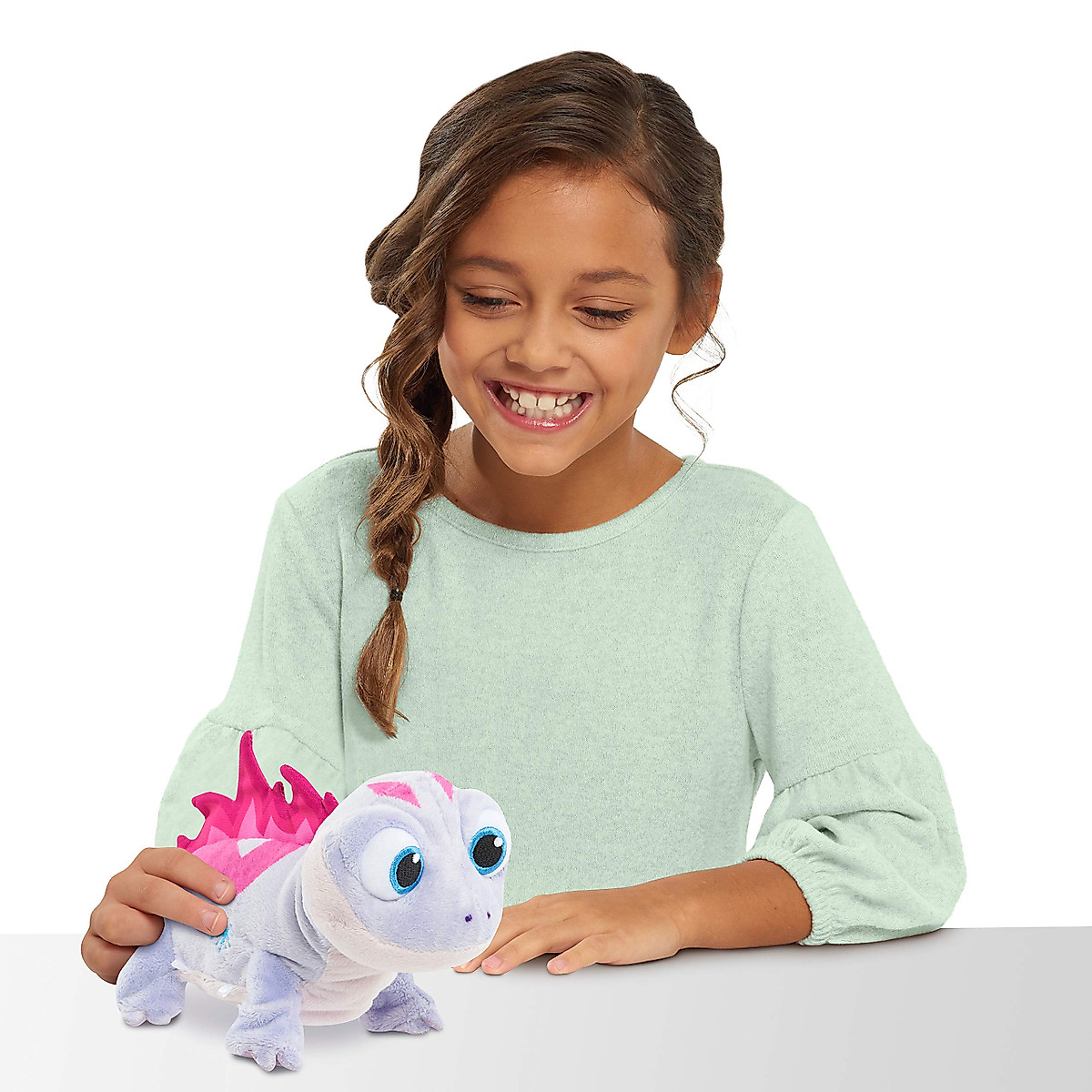 Disney Frozen 2 Walk & Glow Bruni The Salamander, Lights and Sounds Stuffed Animal, Officially Licensed Kids Toys for Ages 3 Up by Just Play