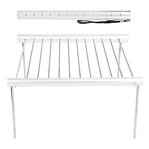 Portable Stainless Steel Burner Bracket,BBQ Grill, 12in Foldable Outdoor Gas Stove Pot Rack, Heat Resistance Burner Stove Stand with Screw Sleeve for Camping Barbecue Cooking Party