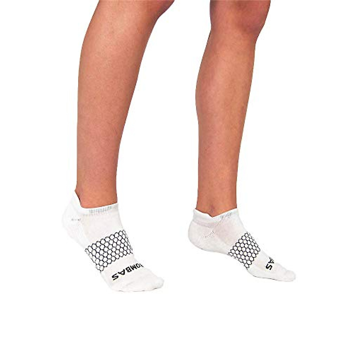 Bombas Women's Original's White Ankle Socks, Size Medium
