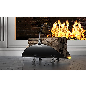 CALIDOLA Black Log Holder Indoor and Outdoor Firewood Rack Hearth Basket
