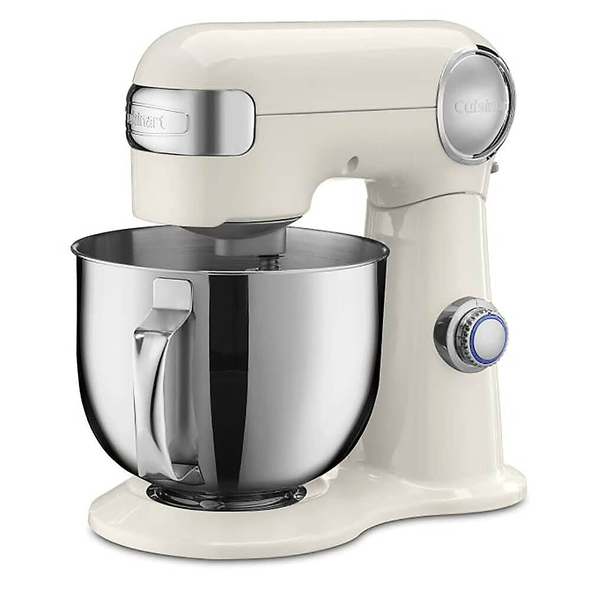 Cuisinart SM-50CRM Precision Master 5.5-Quart 12-Speed Stand Mixer with Mixing Bowl, Chef's Whisk, Flat Mixing Paddle, Dough Hook, and Splash Guard with Pour Spout, Coconut Cream