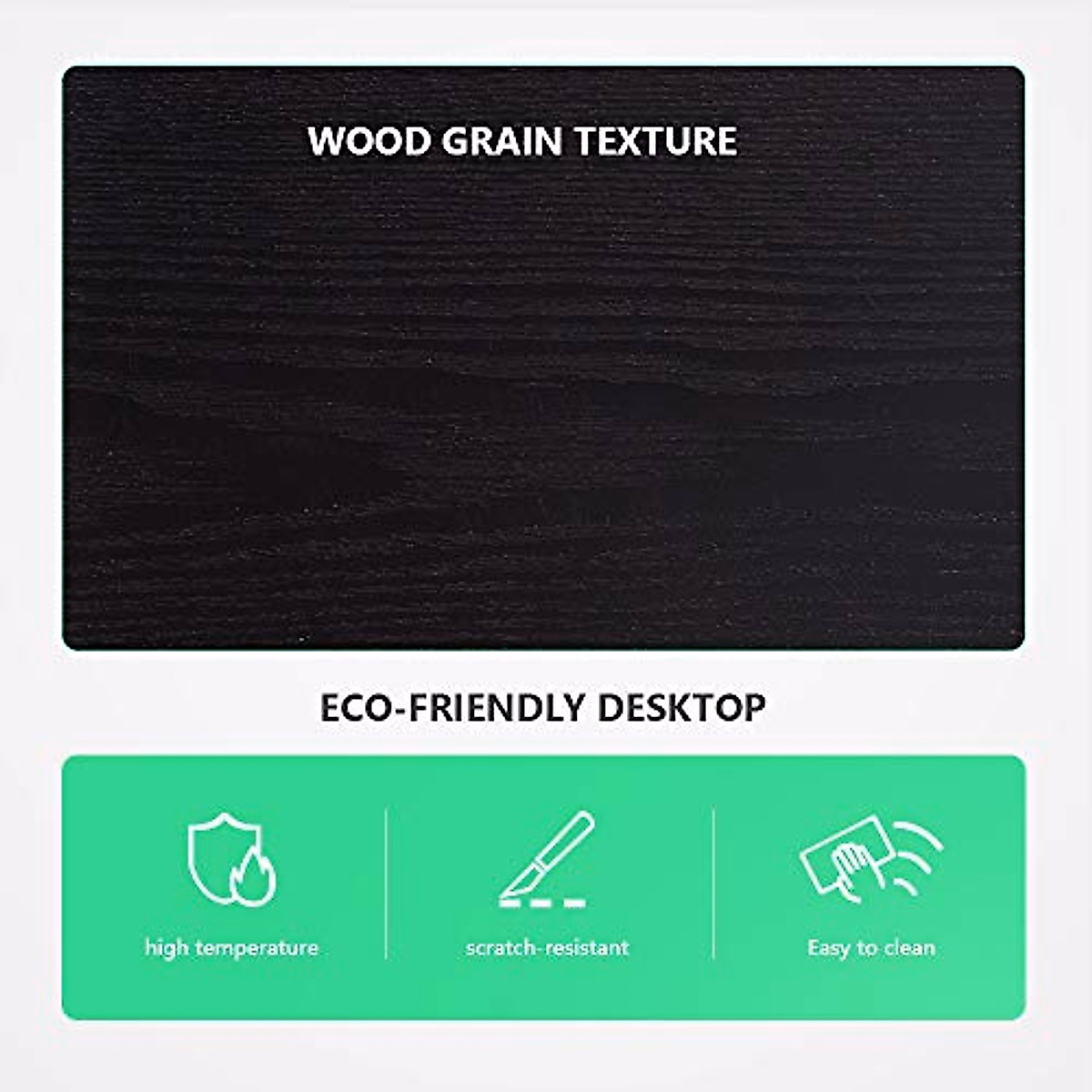 Coral Flower Soho Home Traditional Dining Table,48 inches Long, Top with Metal Frame, Black 1