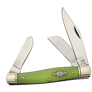 Moon Glow In The Dark Handle Large Stockman Open Folding Blade Pocket Knife 1428 Outdoor Survival Hunting Knife for Camping by Survival Steel