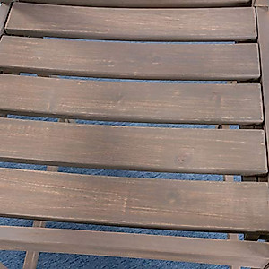 Christopher Knight Home Lera Outdoor Rustic Acacia Wood Barstool (Set of 2), Gray Finish