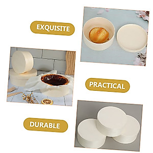 Abaodam 12 Pcs Individual Cake Carrier Container with Lid Cake Containers with Lids Individual Cake Containers Cake Take Out Containers Mini Loaf Pan Liners Cupcake Stand Food Wood Gift