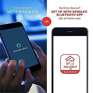 Sengled Smart Plug Works with Alexa, Amazon Smart Plug Bluetooth Mesh, Alexa Plug Smart Outlet Remote Control, 15A Smart Socket, 1800W, Timer & Schedule, FCC Certified, No Hub Required, 2-Pack