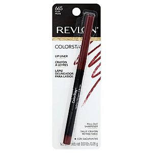 REVLON Lip Liner, Colorstay Lip Makeup with Built-in-Sharpener, Longwear Rich Lip Colors, Smooth Application, 665 Plum, 0.01 oz