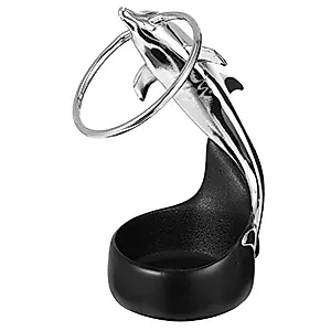 Cabilock Silverware Utensil Holder with Dolphin Shape Flatware Fork Spoon Storage Holder for Coffee Table Bar Countertop Home Party Silver
