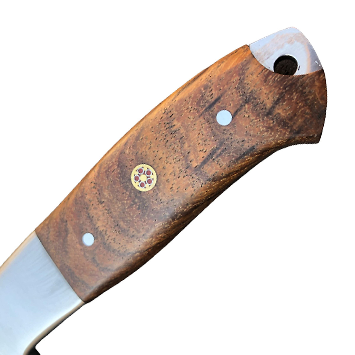 Custom Handmade Hunting Camping knife with Leather Sheath Rose wood Handle Razor Sharp beautiful Design Full Tang J2 Steel