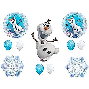 NEW!! OLAF SNOWFLAKES Balloons Birthday party Decoration Supplies Frozen Elsa