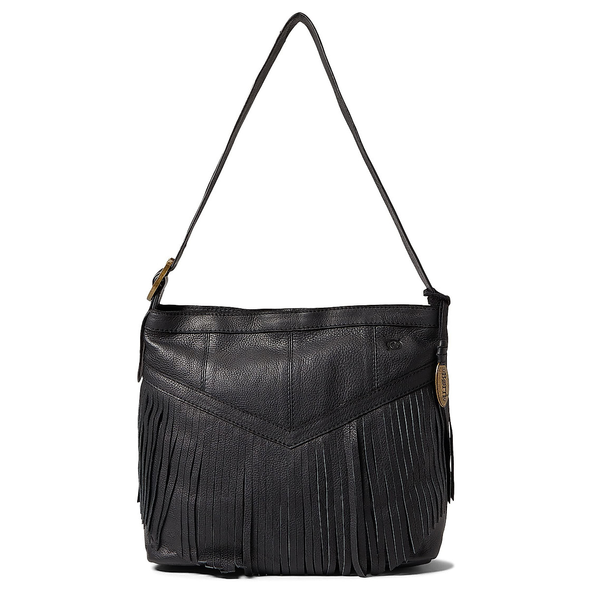 BORN Woodhill Fringe Hobo Black One Size