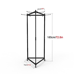 WDJBPSH Large Yoga Mat Hanging Cart on Wheels, Floorstand Pads Storage Stand for Home/Office/Gym/Studio Display, Including Punching Accessories