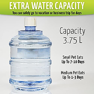 Zone Tech - Premium Quality Durable Self-Dispensing Gravity 3.7 Liters Pet Waterer