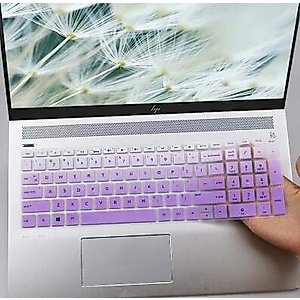 Keyboard Cover Skin Compatible 15.6 inch HP Pavilion x360 15-BR075NR / HP Pavilion 15-BS 15-BW 15-CC 15-CB 15-CD/HP Envy x360 15M-BP 15M-BQ,17.3 HP Envy 17M 17-BS Keyboard Covers (Omber Pink Purple)