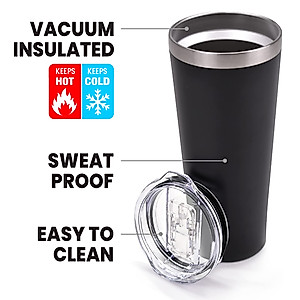 Rugrats OFFICIAL Group 20 oz Travel Tumbler, Stainless Steel, Vacuum Insulated with Leak Resistant Slide-Lock Lid