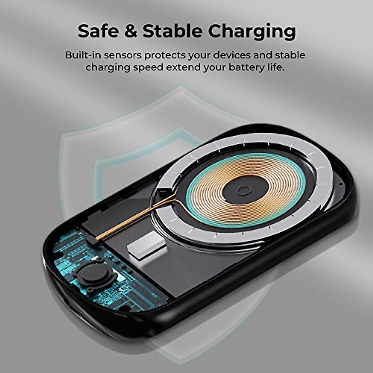 PITAKA 3 in 1 Wireless Charging Station Apple with Portable Battery Bank [MagEZ Slider] Wireless Charging Station for iPhone 14/13/12, and AirPods Pro/3/2