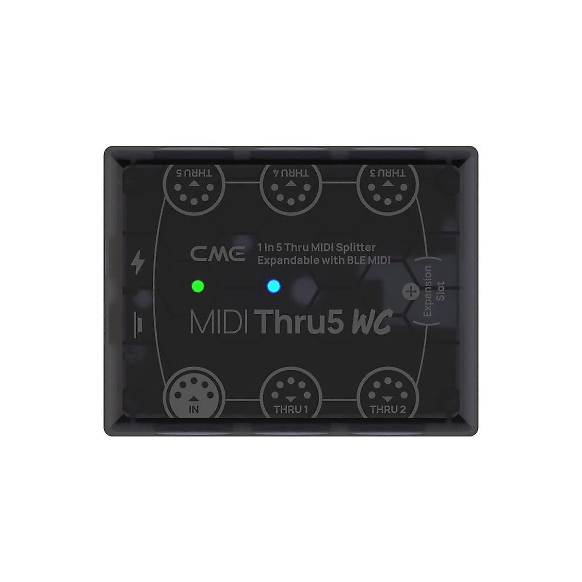 CME MIDI Thru5 WC - Premium 1-to-5 MIDI Thru - High-precision 1-in-5-out wired transmission with high-speed optocoupler for error-free synchronization of all MIDI devices via 5-pin DIN