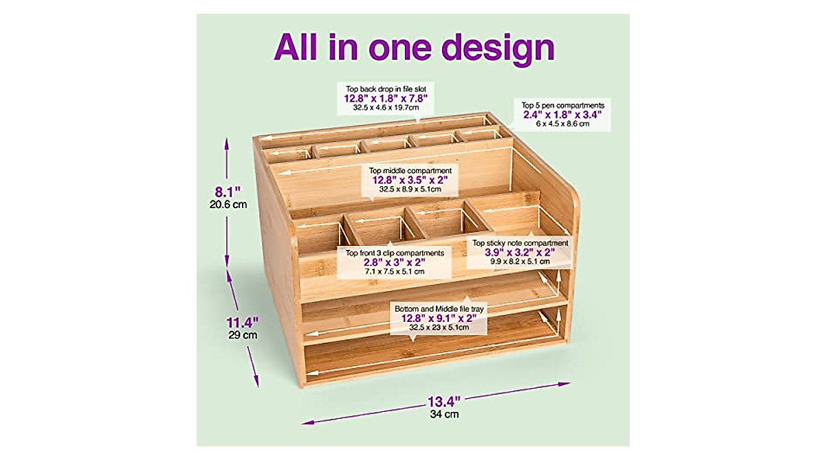 MissionMax Bamboo Desk Organizer – Maximize Storage & Eco-Friendly Design