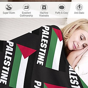 Fattyeery Palestine Flag Blanket Queen Size Soft Plush Blankets for Women Men Couch Bed Sofa Fashion Cute Luxury 30"x50"