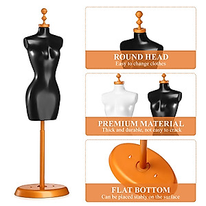 EXCEART Doll Rack 4pcs Doll Cloth Gown Display Support Holder Mini Mannequin Model Stand Plastic Display Support Accessories