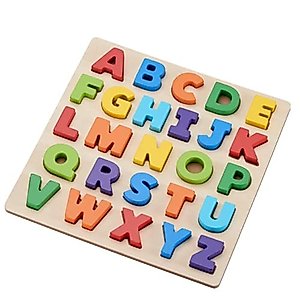 Spark Create Imagine 3D Wooden Alphabet Puzzle - Hand Eye Coordination - Letter Recognition - Fine Motor Skills - 2yrs and Up - Christmas Birthday Present