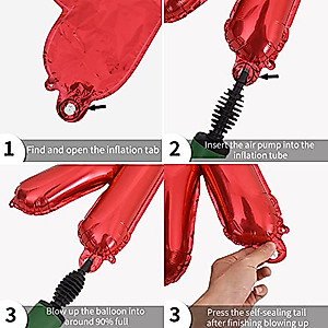 TONIFUL 40 Inch Large Bright Red Letter Balloons A-Z, Giant Jumbo Helium Foil Mylar Big Letter X Balloons for Birthday Party Anniversary Wedding Decorations