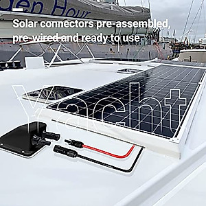 Witproton Waterproof Solar Cable Entry Gland,UV Resistance Dual Cable Entry Housing for Rv, Boat,Camper (with 10ft Cable (Black Entry Gland))