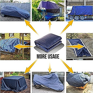 ColourTree 12' x 24' Premium Oval Blue Winter Swimming Pool Cover Tarp Tarpco Safety Extra Heavy Duty, Waterproof, UV Resistant (Cover Size: 16'x28’/ 4 ft .Overlap) ◆We Customize Size◆