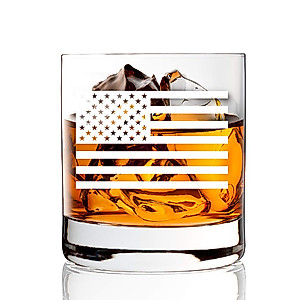 AGMdesign, Funny American Flag Whiskey Glasses, atriotism Glass gift for Whiskey lover, Veterans, Dad, Old Glory, Veterans Day, Father’s Day, 4th of July, Retirement Gifts For Men and Women