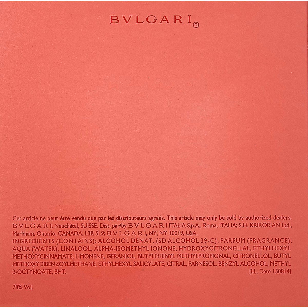 Bvlgari Omnia Coral Eau de Toilette Spray for Women, 2.2 Fluid Ounce