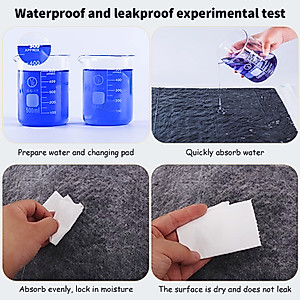 PINVNBY 50PCS Disposable Pet Pee Pads All-Absorb 23" L x 17" W Black Carbon Cage Liners Odor-Control Bunny Training Accessories with Quick-Dry Surface for Rabbits Guinea Pigs Hedgehogs Puppy