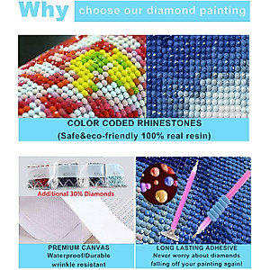 BOGVIAP Cartoon Diamond Painting,Cartoon Diamond Painting Kits for Adults,DIY Cartoon Full Drill Gem Art Craft,Perfect for Relaxing Parents-Children Interaction Gift Home Decoration 12×16inch
