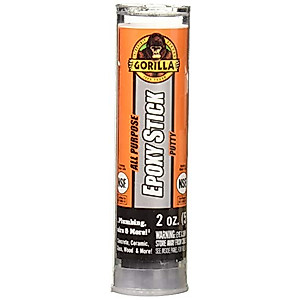 Gorilla All Purpose Epoxy Putty Stick, 2 Ounce, Grey, (Pack of 1)