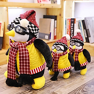 Firecos 10.6'' Penguin Plush Toy Cute Penguin Plushy Stuffed Doll Toys Christmas Thanksgiving Gifts Plushies (S (27cm)