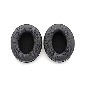 Ear Pads Ear Cushions Covers Pillow Replacement Memory Foam Compatible with ATH-AVC200 AVC200 Headset Headphones Leather Black (Style 2)