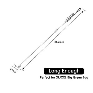 Dracarys 32.5 inch Ash Tool Poker,Wood Burning Stove ash Rake Grilling Accessories Charcoal Garden Tools Grill Poker Cleaning Tools Wood Corner Cleaner