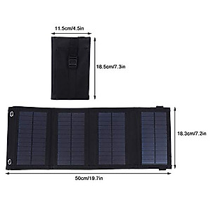 VTOSEN 10W 5.5V Portable Solar Panel Folding Charger Board for Outdoor Travel Camping Black - Efficient and Reliable Solar Panel Charger for On The Go Power Generation