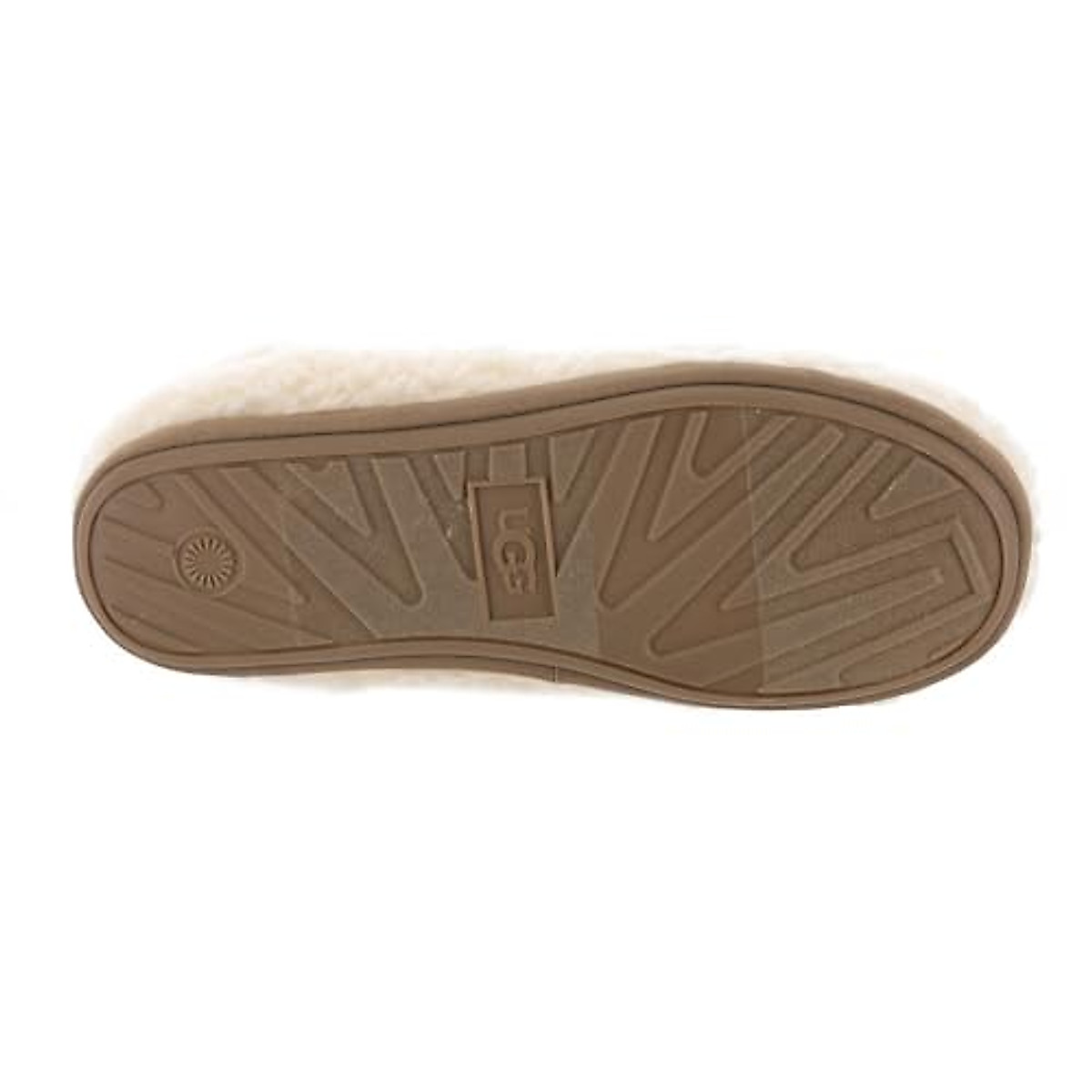 UGG Women's Plushy Slipper Slipper, Natural/ Chestnut, 8