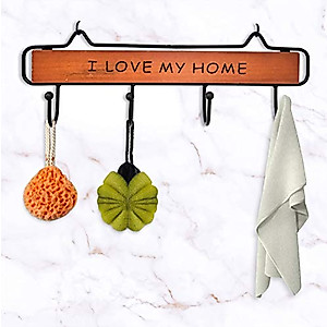 Zembros Coat Rack Wall Mounted, Set of 3 Hangers With Different Sizes (6,5 and 4 hooks), With Wood and Metal the hook Rail Can be for Coat Hat Purse Keys-Perfect for Your Entryway, Bedroom and Kitchen