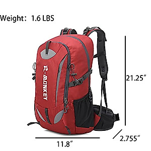 RuRu monkey 30L Hiking Backpack, Waterproof Lightweight Daypack for Cycling Skiing Camping